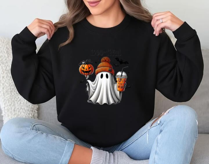 Bootiful Ghost Pumpkin Spice Halloween Drink Lover Sweatshirt, up to ...