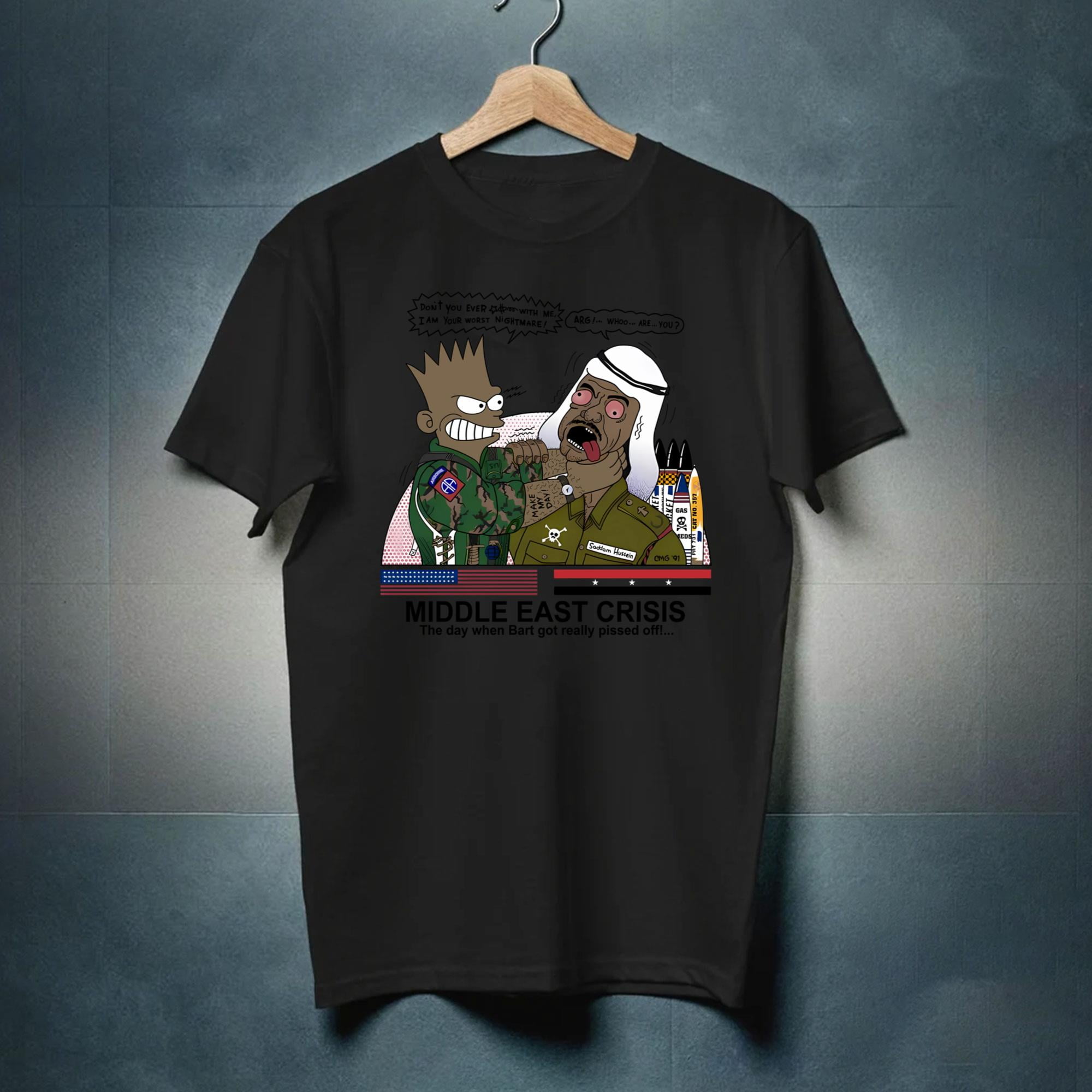 Bootleg Bart Simpson Middle East Crisis T-shirt-TH49004 - Walmart.com