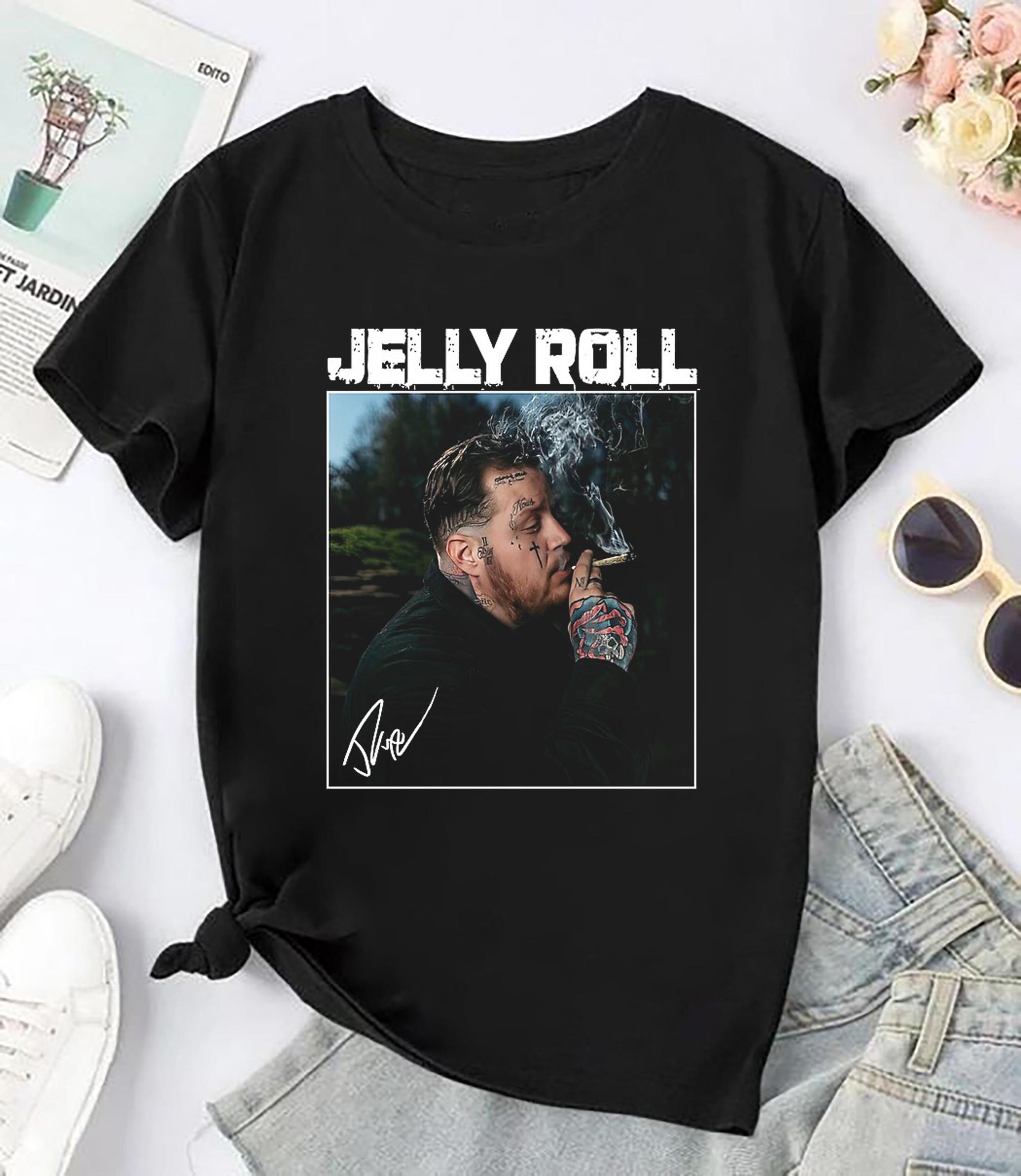 Bootleg Jelly Roll Signature Shirt, Jelly Roll 2024 Concert Shirt ...