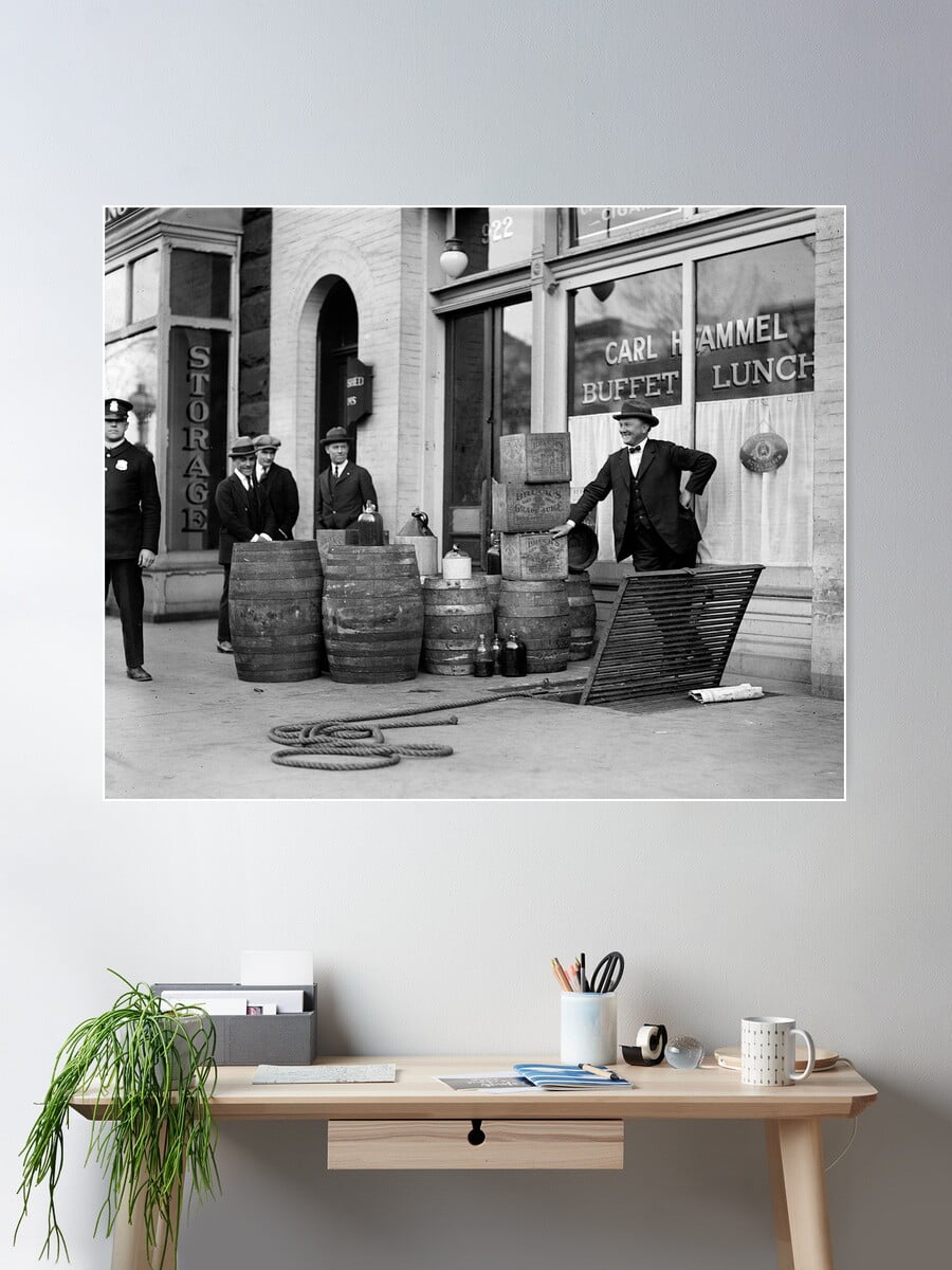Bootleg Liquor Raid, 1923. Vintage Photo Poster Wall Art, Modern Wall ...