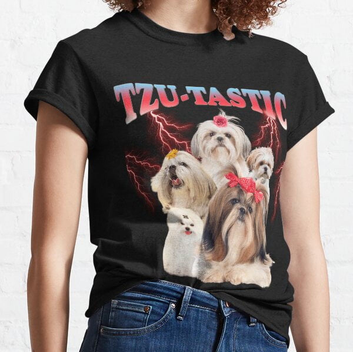 Bootleg Shih Tzu Vintage Tzu-tastic Retro Bootleg Classic T-Shirt - Walmart.com