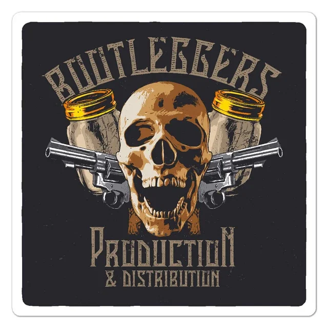Bootlegger Moonshine Sticker Indoor Outdoor Phone Decal Water Bottle ...