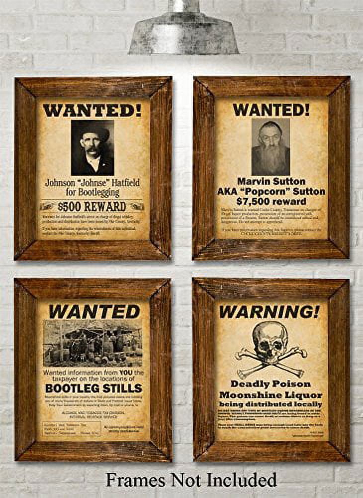 Bootleggers Art Prints - Set of Four Photos (8x10) Unframed - Great ...