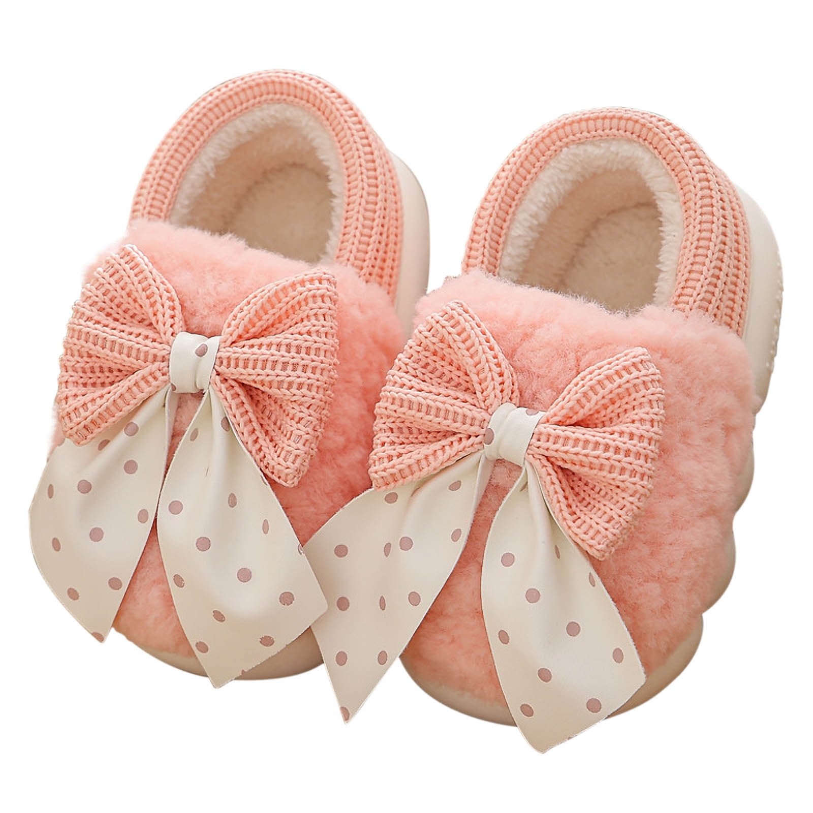 Boots Gift for Girls Kids Family Cute Bow Warm House Slippers Booties ...