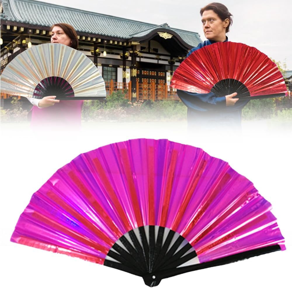 Boots on The Ground Fan, 2025 New Large Holographic Folding Hand Fan ...