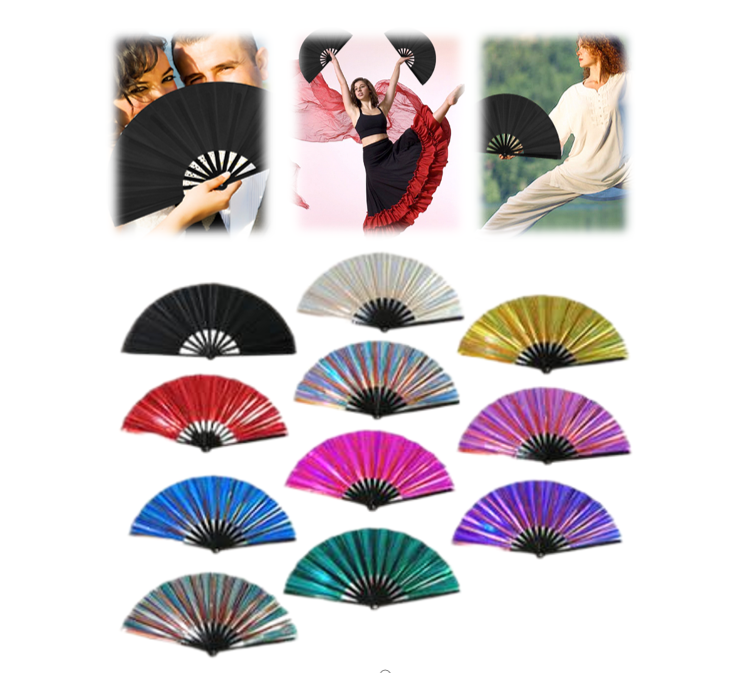 Fan Dancer Fans Boots On The Ground Fan Large Holographic Folding Hand ...