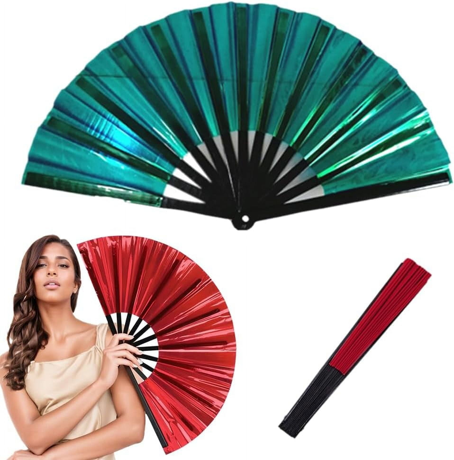 Boots on The Ground Fan, 2025 New Large Holographic Folding Hand Fan ...