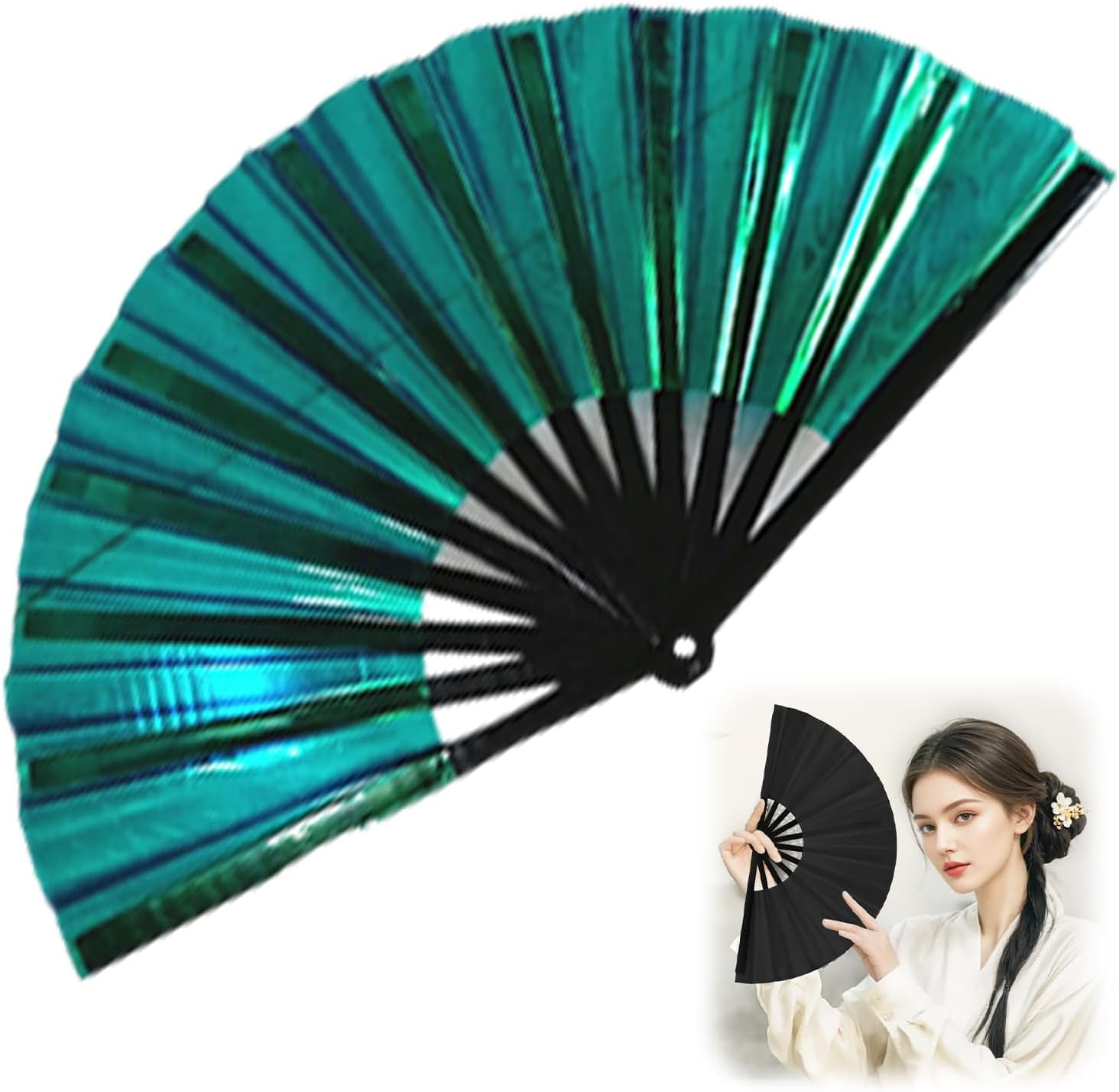 Boots on The Ground Fan, 2025 New Large Holographic Folding Hand Fan ...