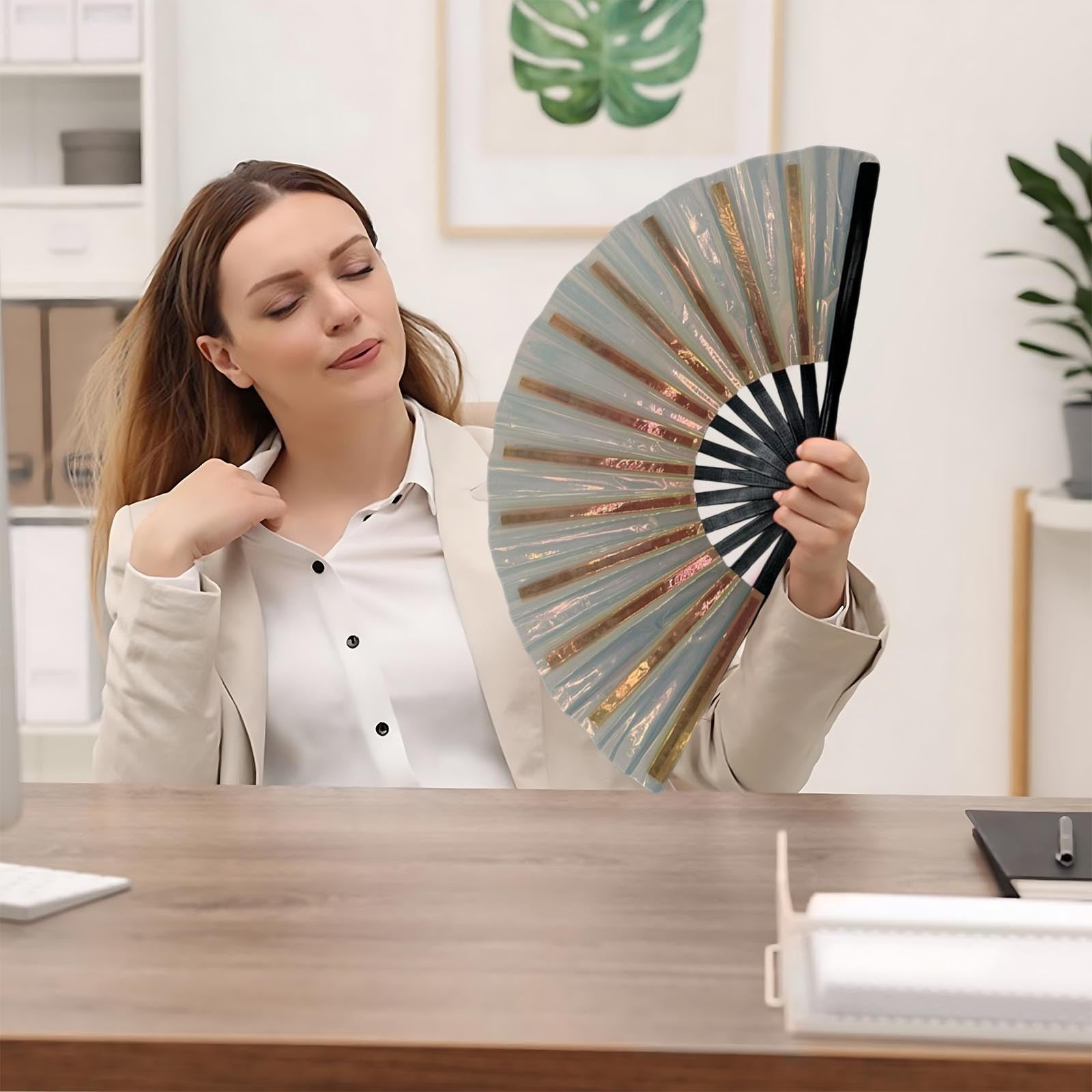 Boots On The Ground Fan | Large Folding Clap Hand Fan for Line Dancing ...