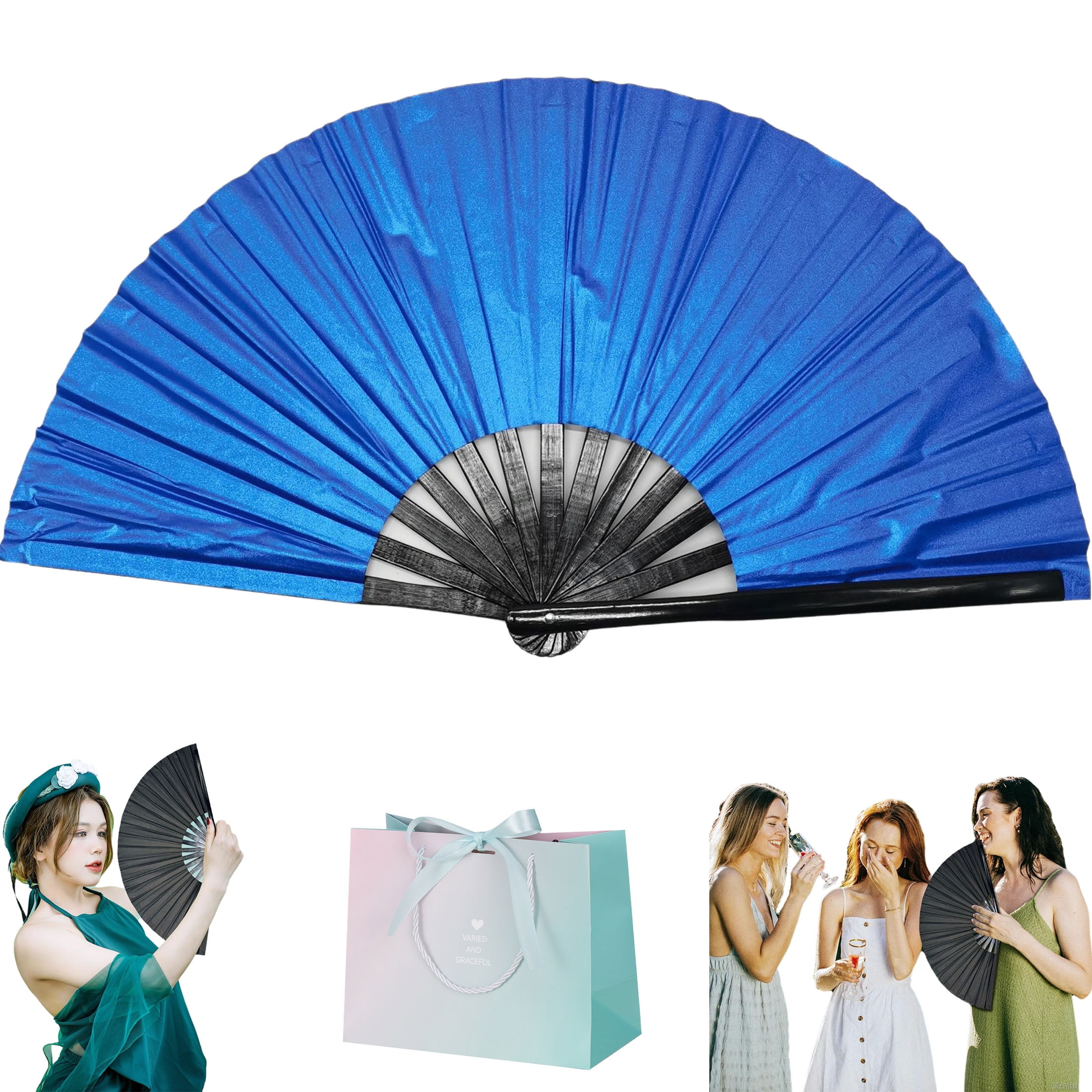 Boots on The Ground Fan,Large Holographic Folding Hand Fan, Clap Fans ...