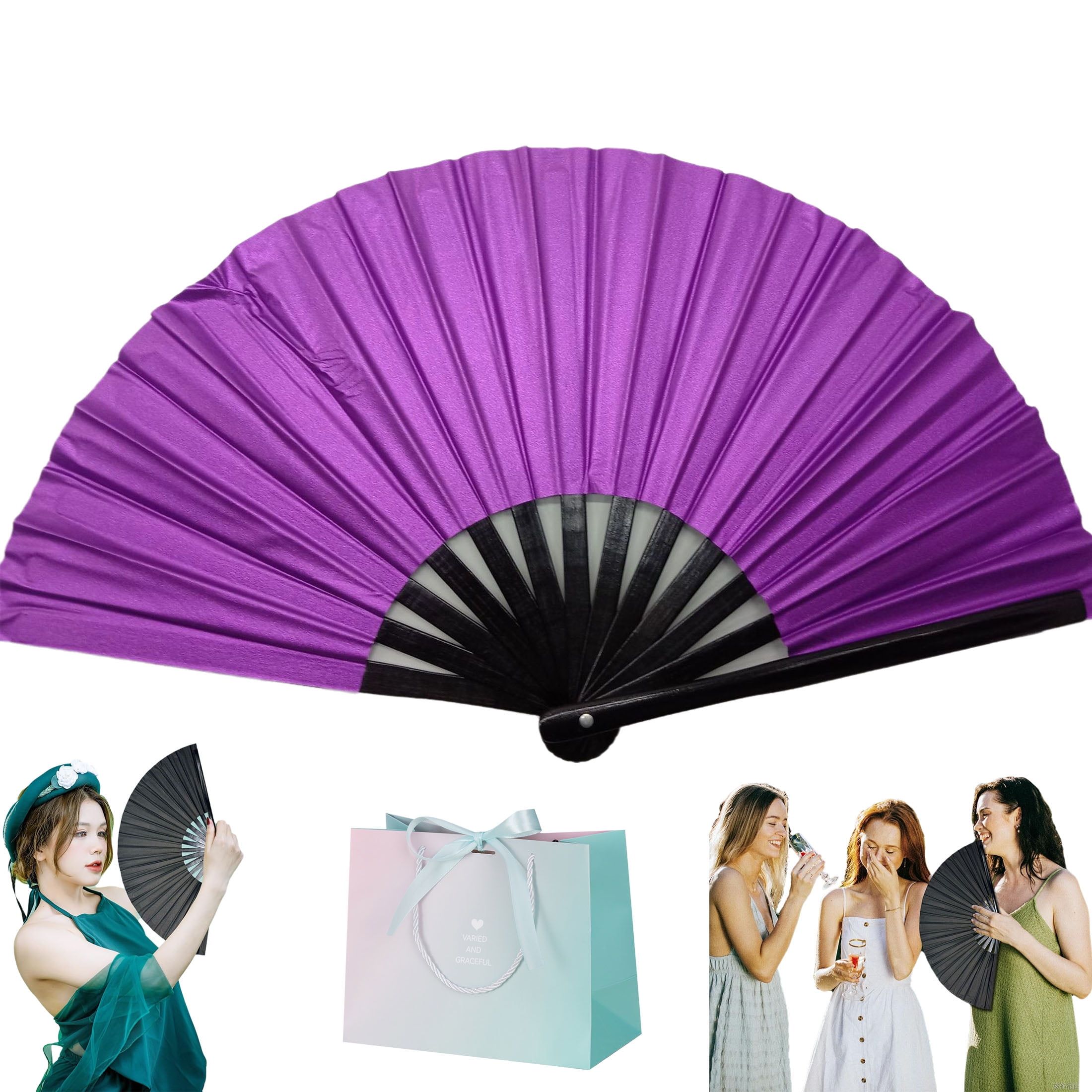 Boots on The Ground Fan,Large Holographic Folding Hand Fan, Clap Fans ...