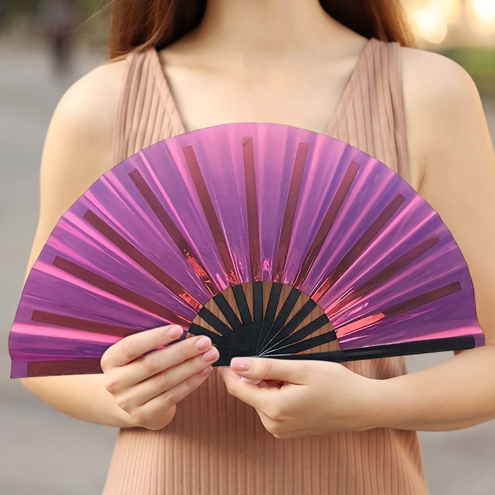 Boots on The Ground Fan,Large Holographic Folding Hand Fan, Clap Fans ...