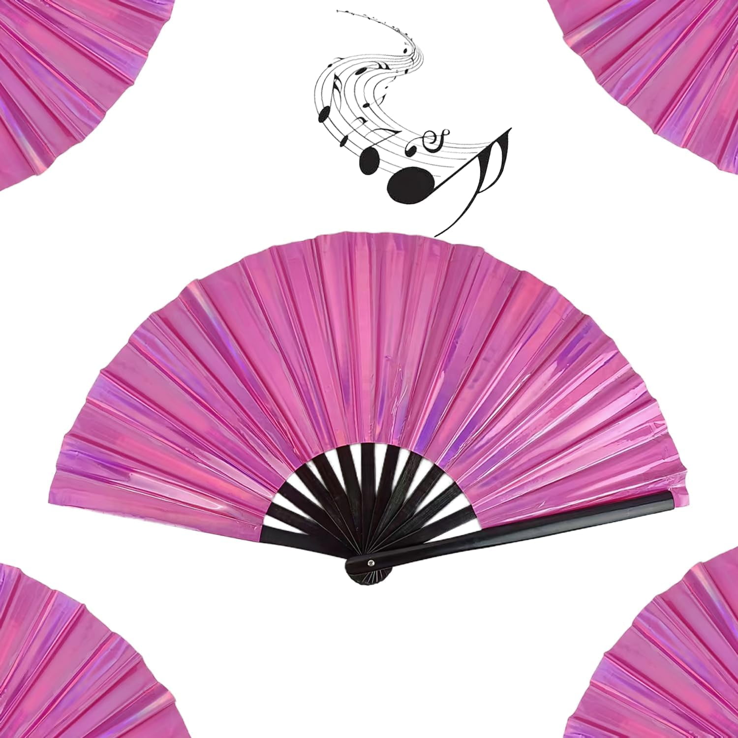 Boots on The Ground Fan, New Large Holographic Folding Hand Fan Line ...