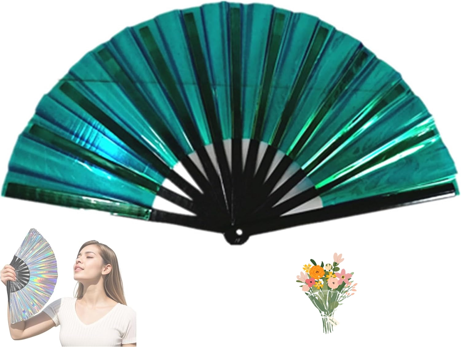 Boots on The Ground Hand Fan - 25'' Foldable Country Line Dance Popping ...