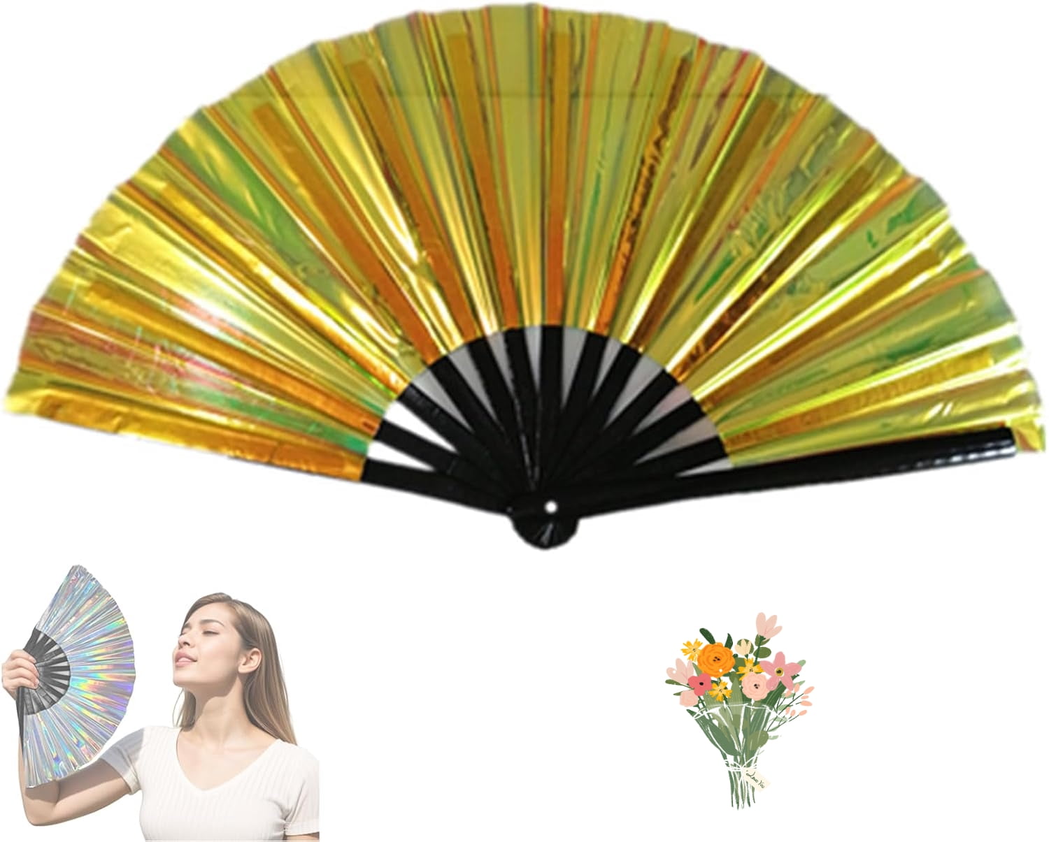Boots on The Ground Hand Fan - 25'' Foldable Country Line Dance Popping ...