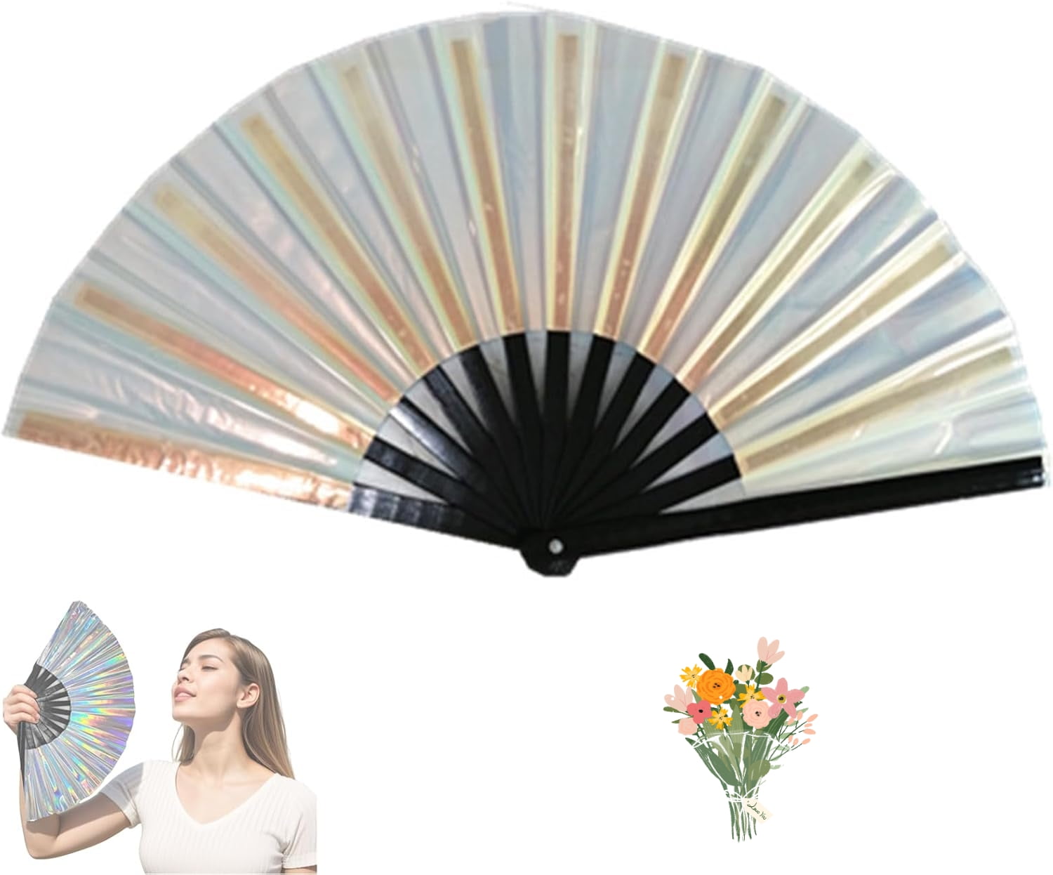Boots on The Ground Hand Fan - 25'' Foldable Country Line Dance Popping ...
