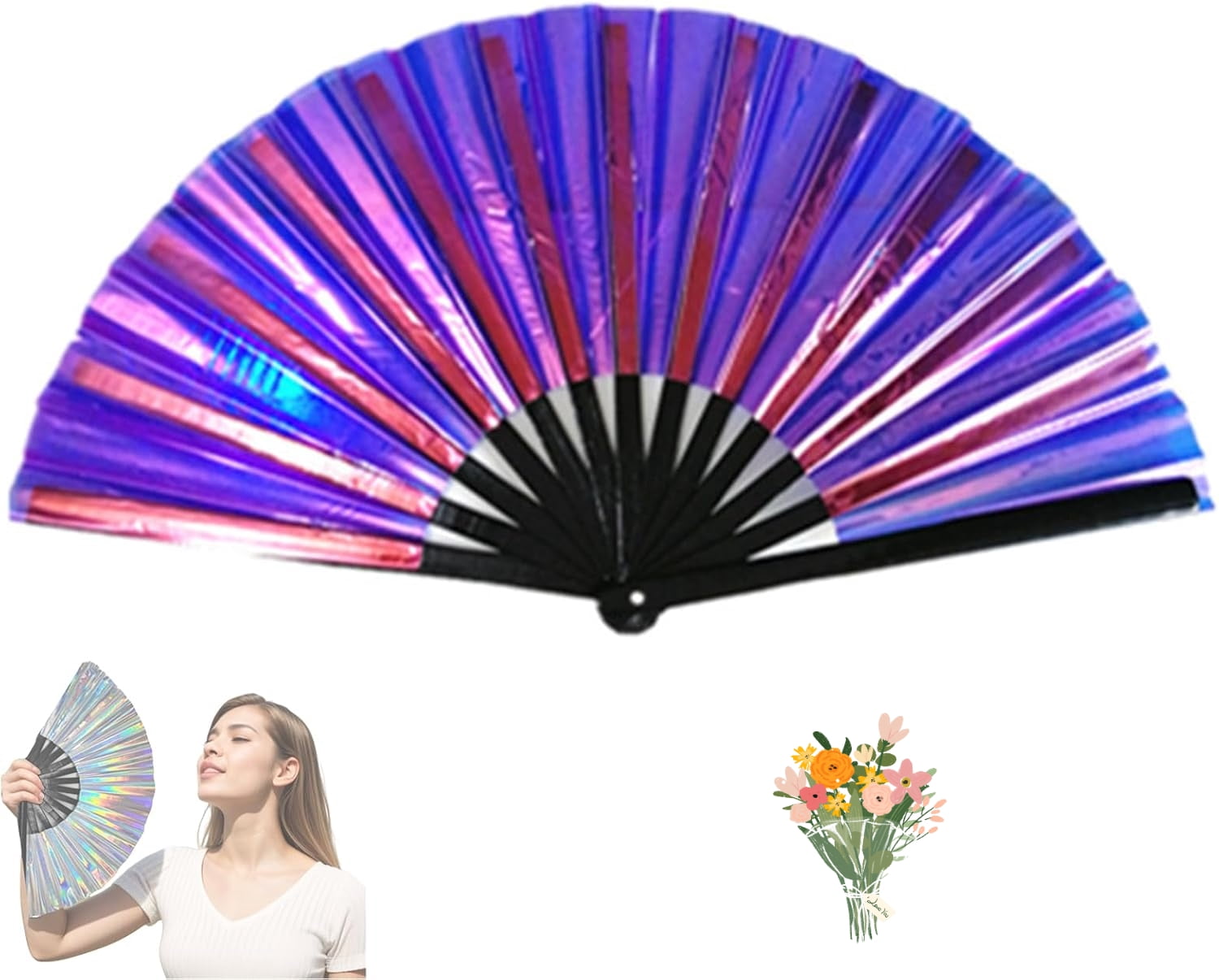 Boots on The Ground Hand Fan - 25'' Foldable Country Line Dance Popping ...