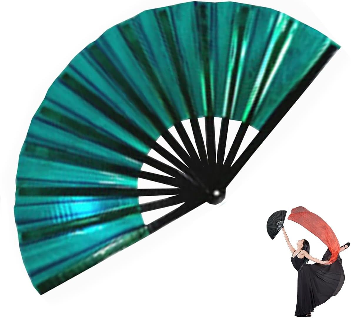 Boots On The Ground Hand Fan for Line Dancing, Large Holographic ...
