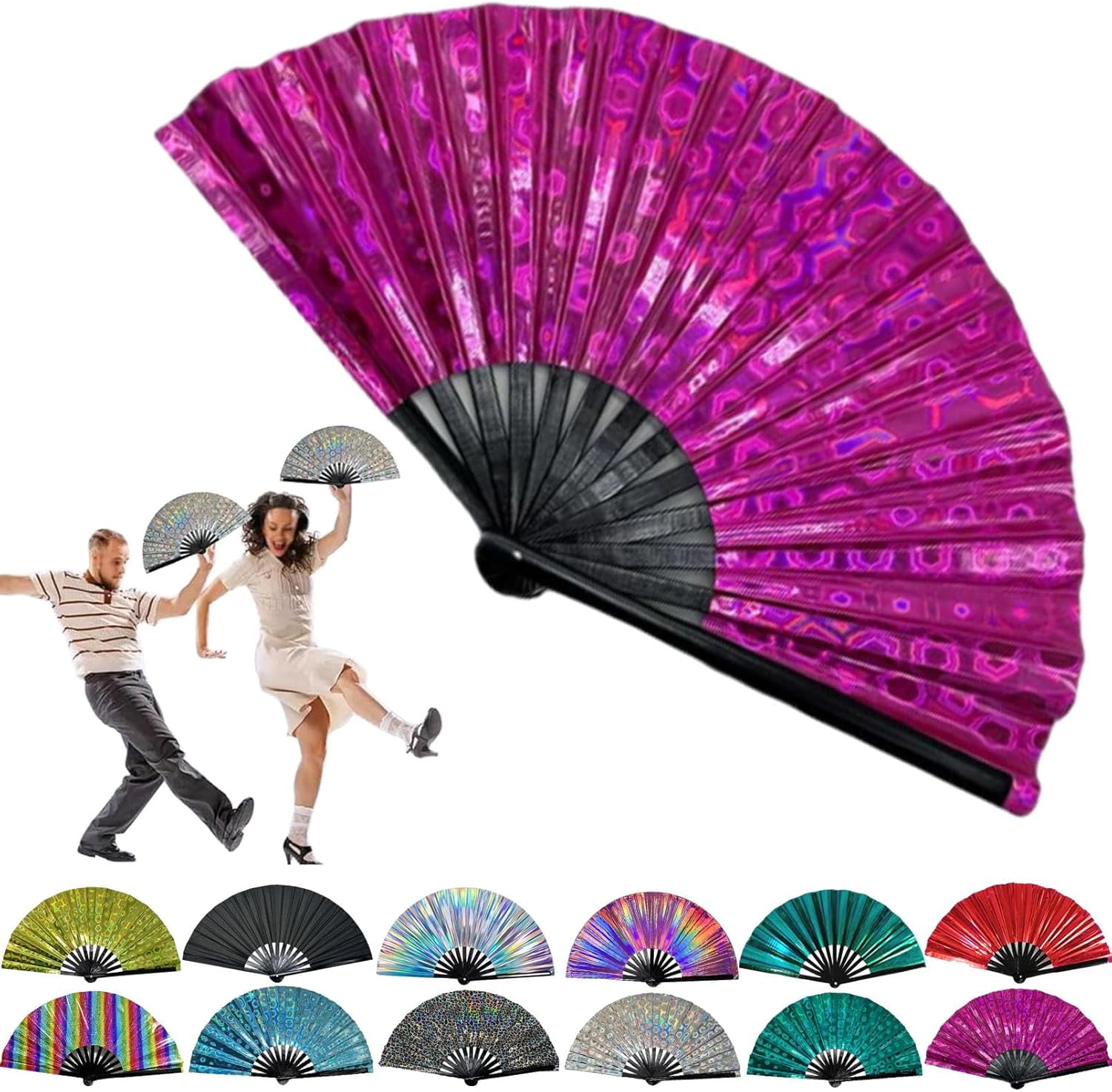 Boots On The Ground Hand Fan, Popping Fans Large Holographic Folding ...