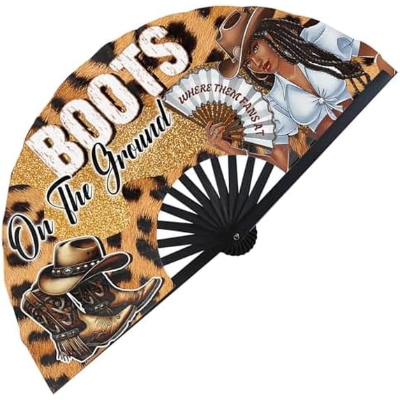 Boots On The Ground Hand Fan,Where Them Fans At Folding Fans,Clapping ...