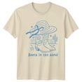 Boots In The Sand Beach Travel Mens T-Shirt Womens Tee Graphic Unisex ...