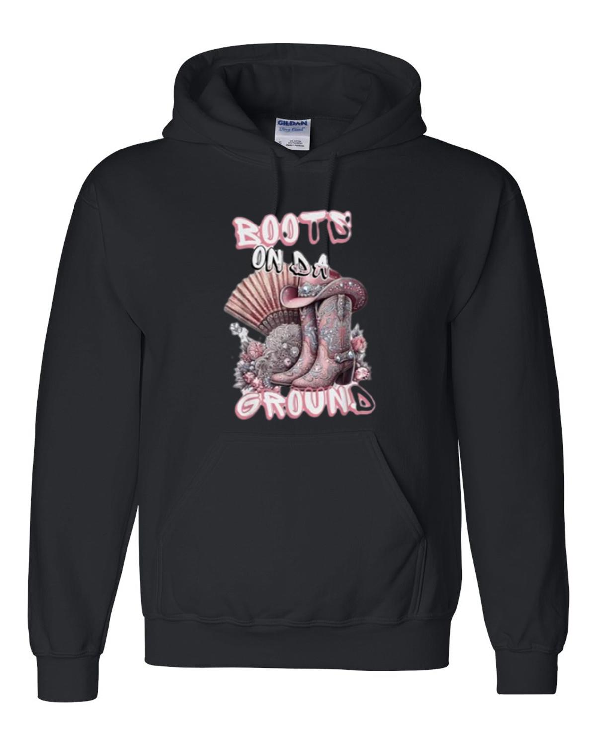 Boots On The Ground Boot Cowboy Rodeo Line Dance Cowgirl Hoodie, for ...