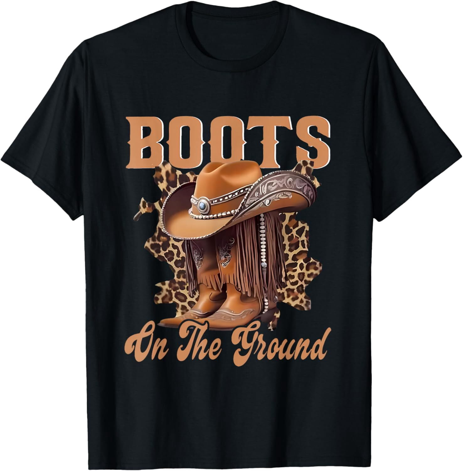 Boots On The Ground Boot Cowboy Western Women Girl T-Shirt - Walmart.com