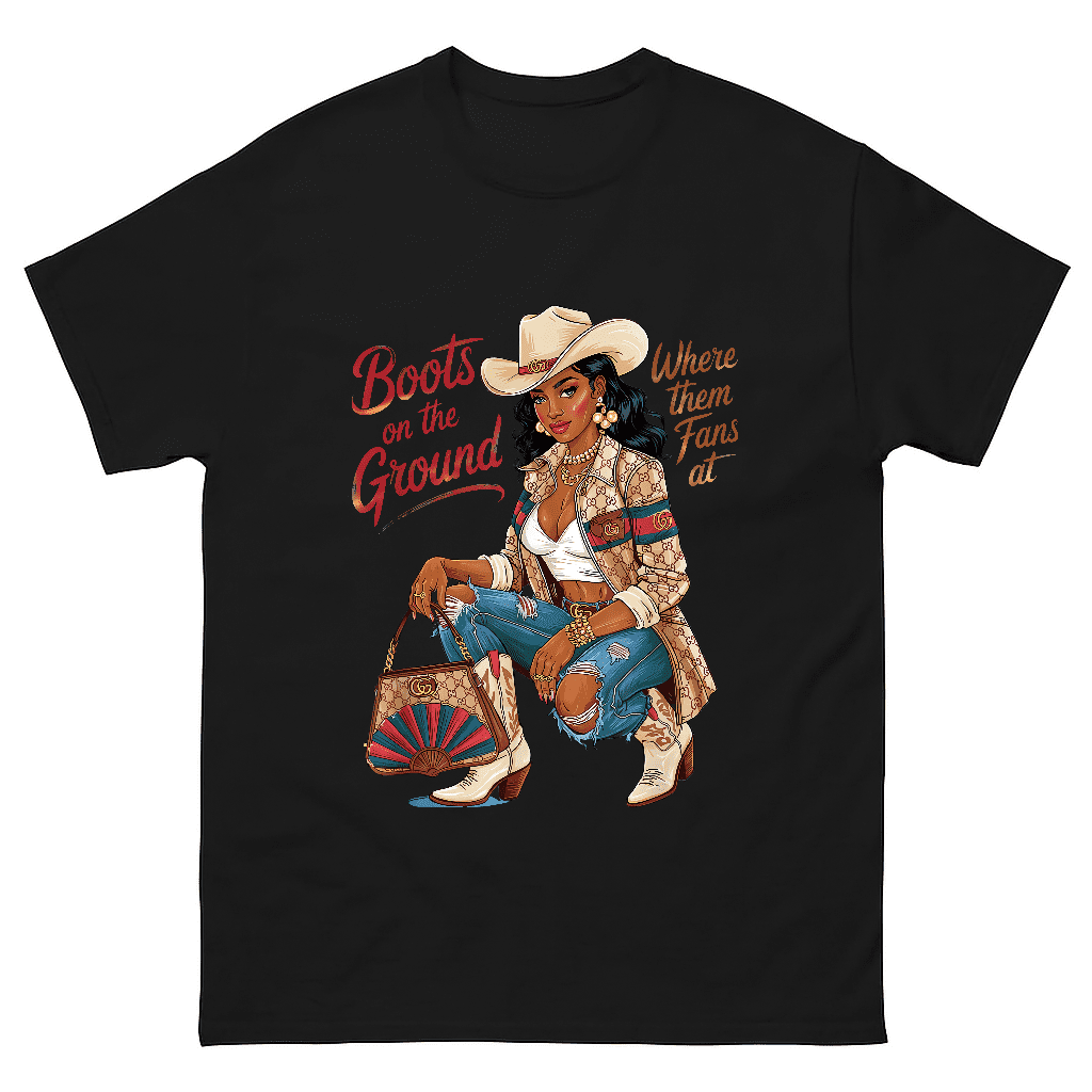 Boots On The Ground County Line Fan Country Art Unisex T-Shirt V13669 ...