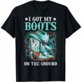 Boots On The Ground Cowboy Hat Rodeo T-Shirt - Walmart.com