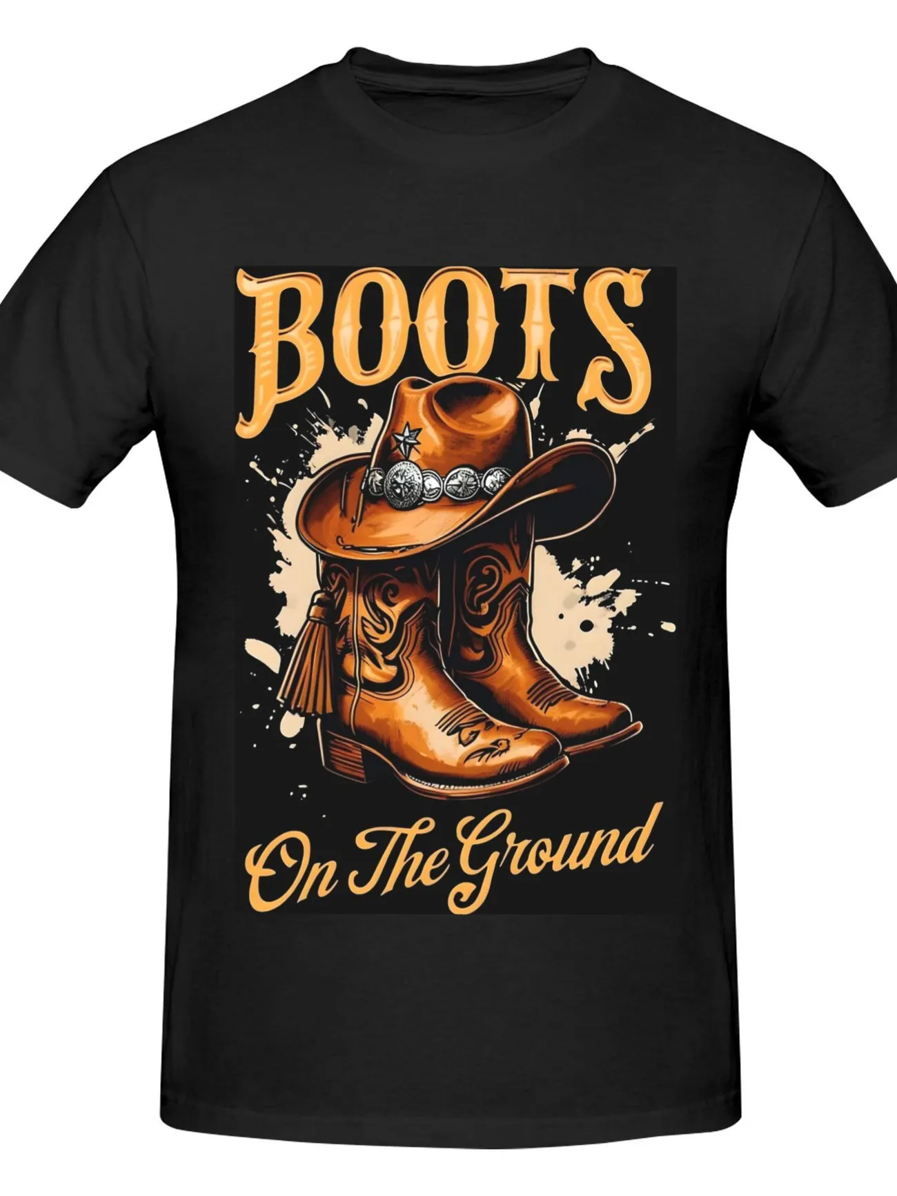 Boots On The Ground Funny Aesthetic Graphic T-Shirt Casual T Shirts ...