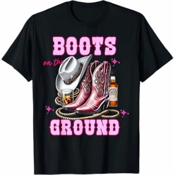Boots On The Ground Line Dancing Queens Western Cowgirl T-Shirt Unisex ...