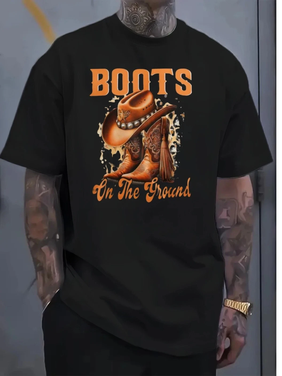 Boots On The Ground Western Cowboy Retro Country Holiday Unisex T-Shirt ...