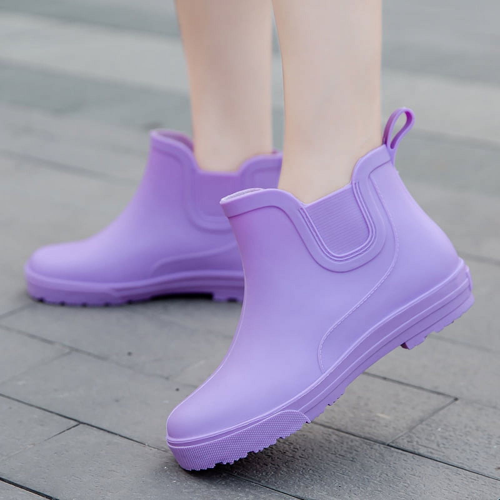 EHQJNJ Rain Boots Women Wide Width Mid Barrel Rain Boots Student Plus ...