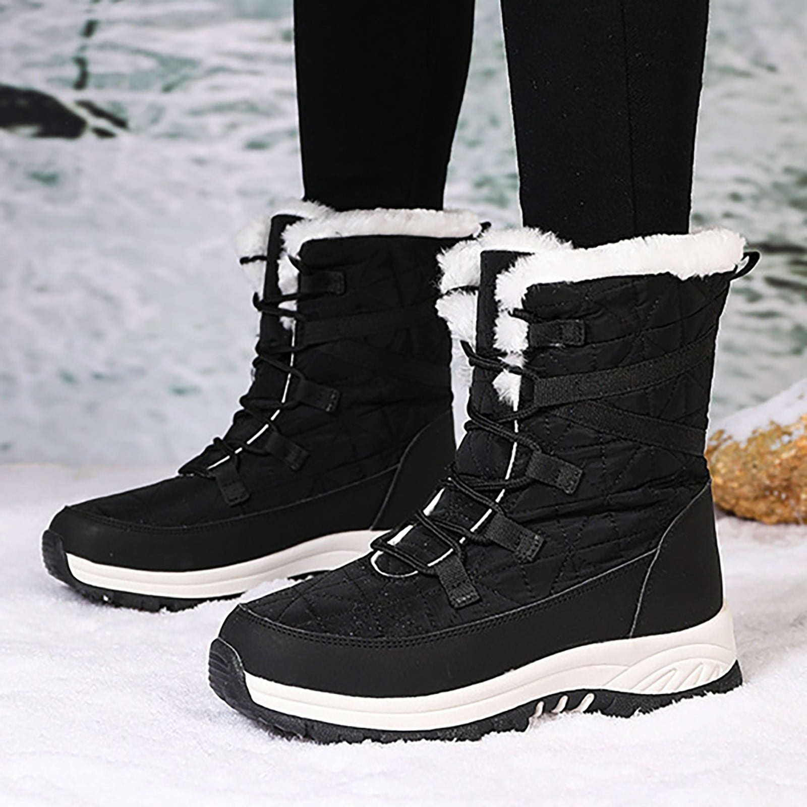 Boots Return Gifts For Women Botas De Invierno Para Mujer Black Ski ...