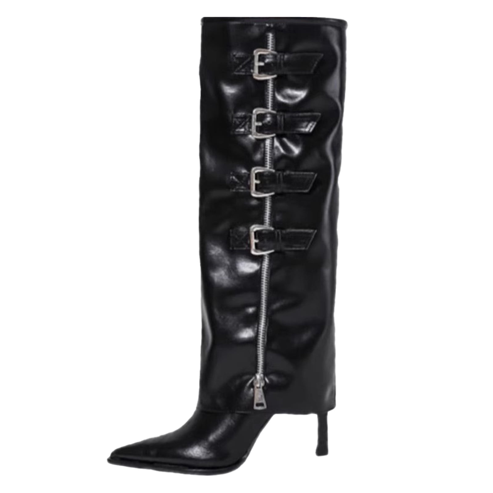 Boots for Women,Stylish Western Ankle Boots with Belt Buckle Detail ...