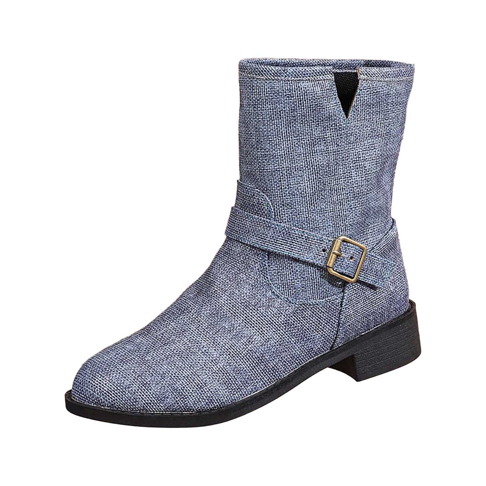 Boots for Women,Stylish Women Mid Calf Boots With Heel Comfortable Soft ...