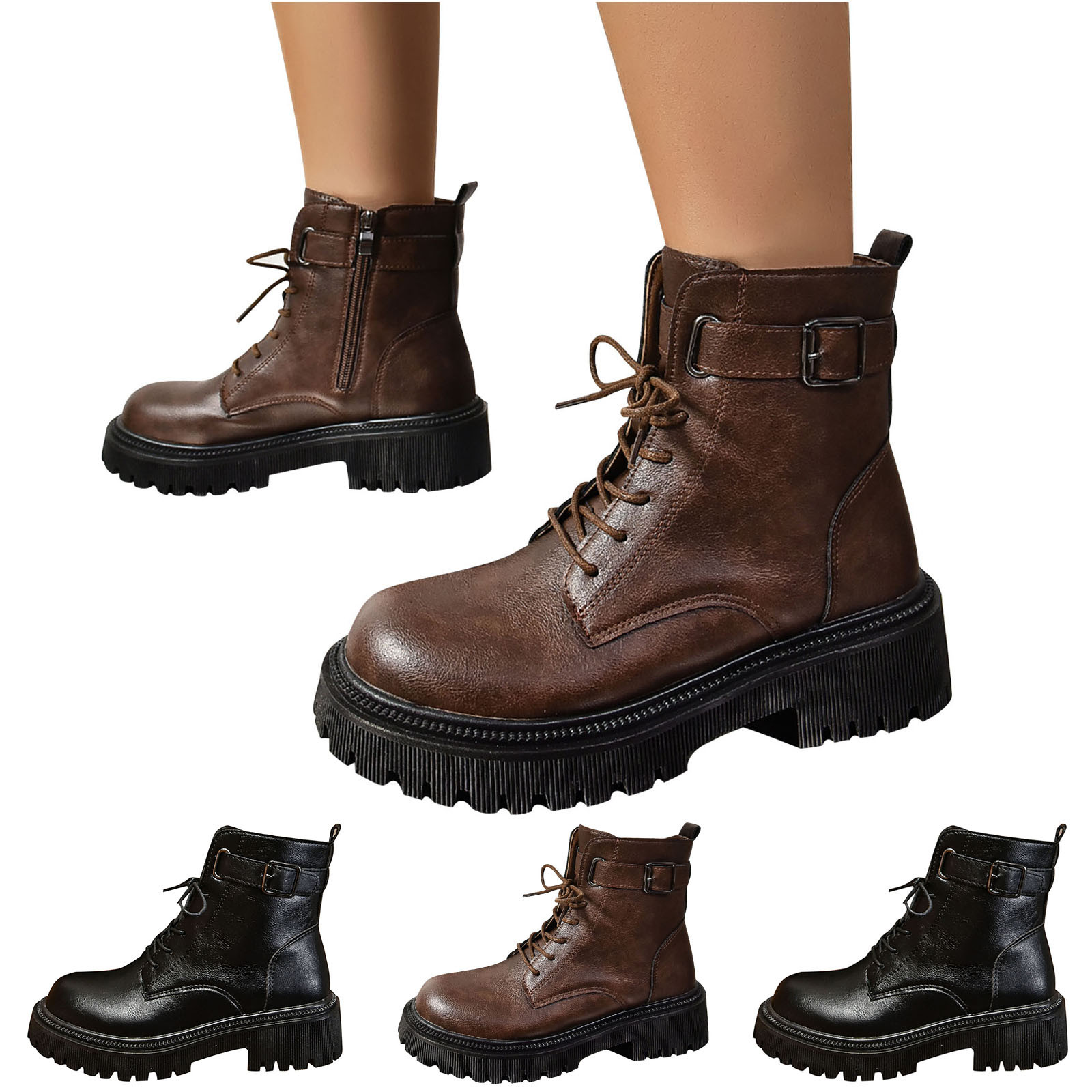 Boots for Women TKYCMSUAKI Steel Toe Boots for Women Men Waterproof ...