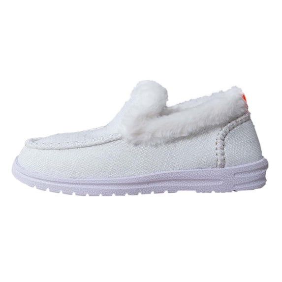 Boots for Women Winter Slip on Snow Boots Fluffy Booties with Faux ...