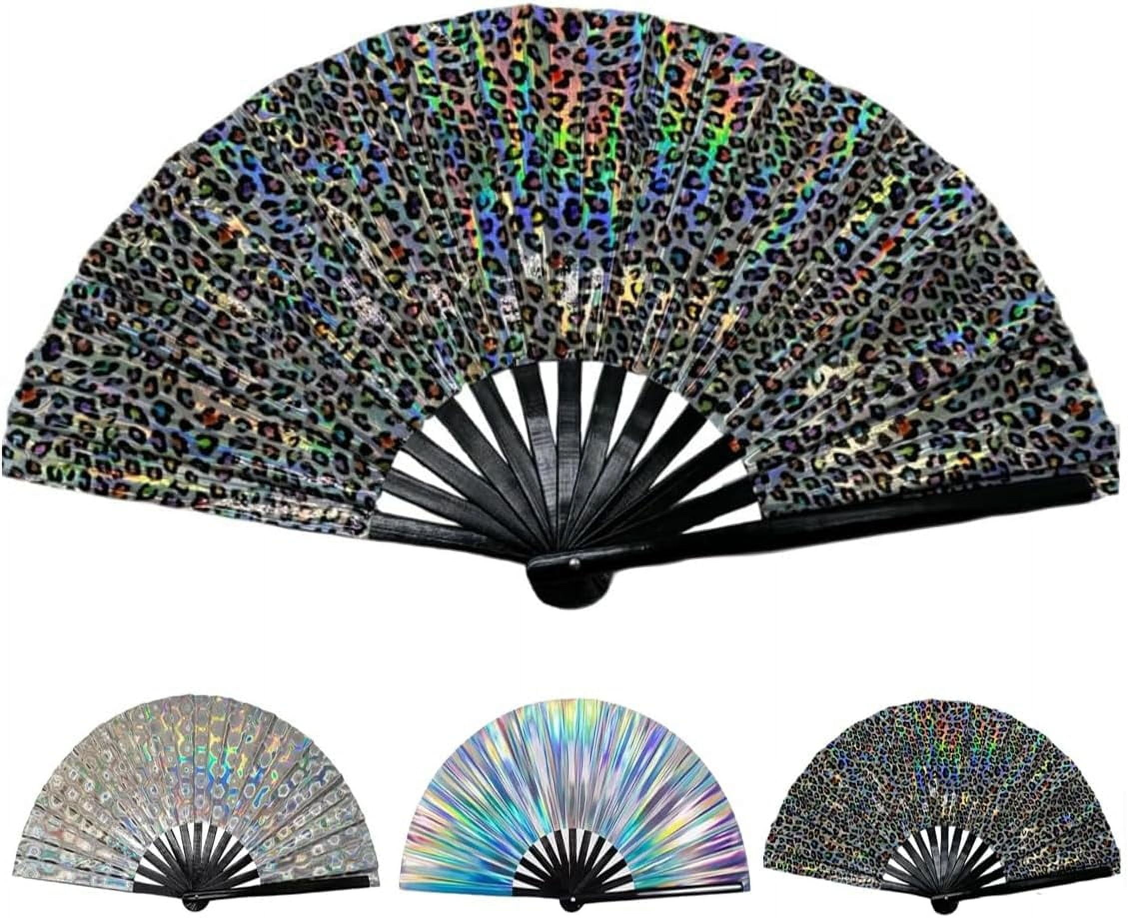 Boots on The Ground Fan, Large Holographic Folding Hand Fan, Foldable ...