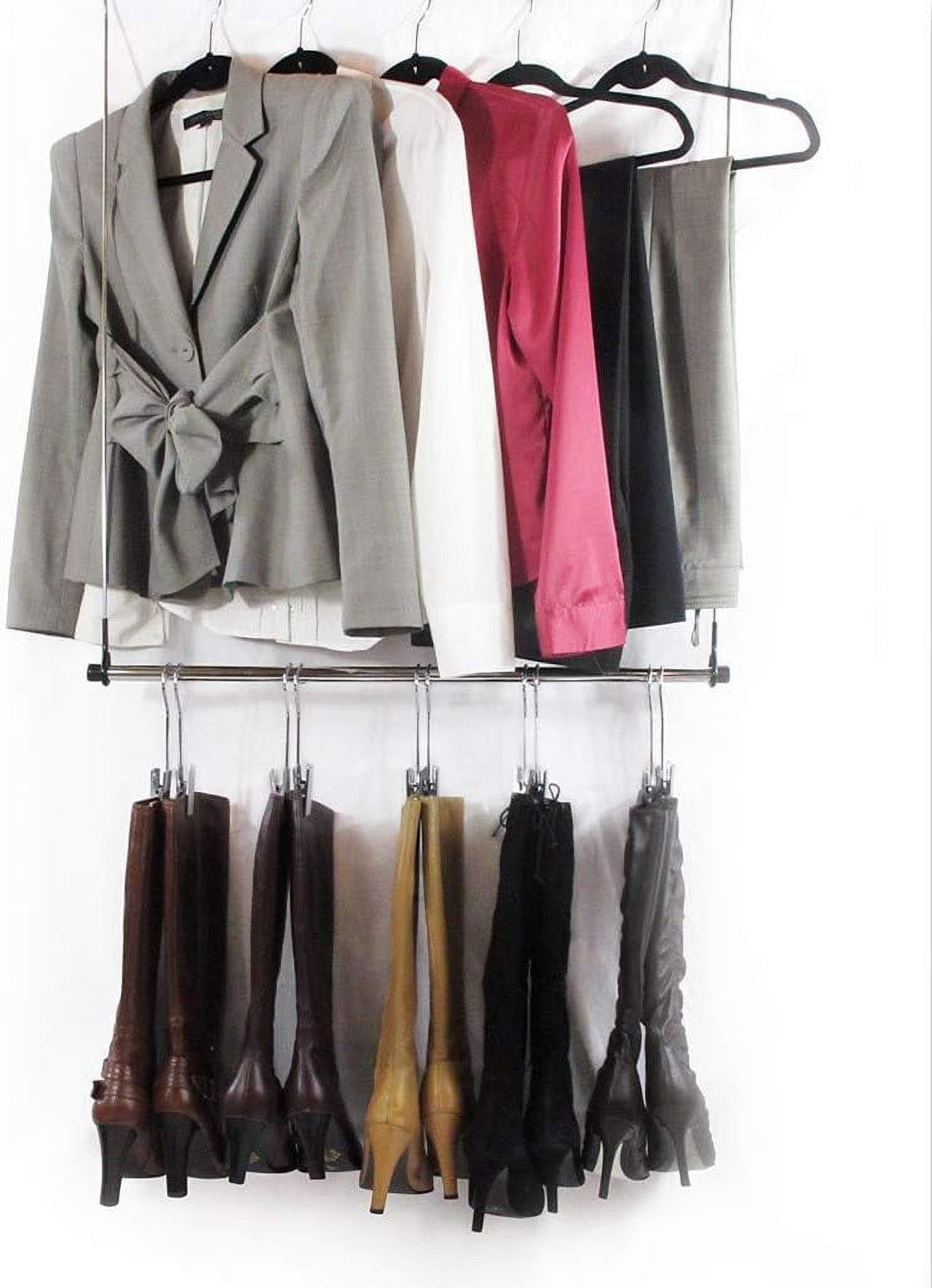 Boottique Boot Organizer: Hanging Boot Rack Doubles Closet Rod Space ...
