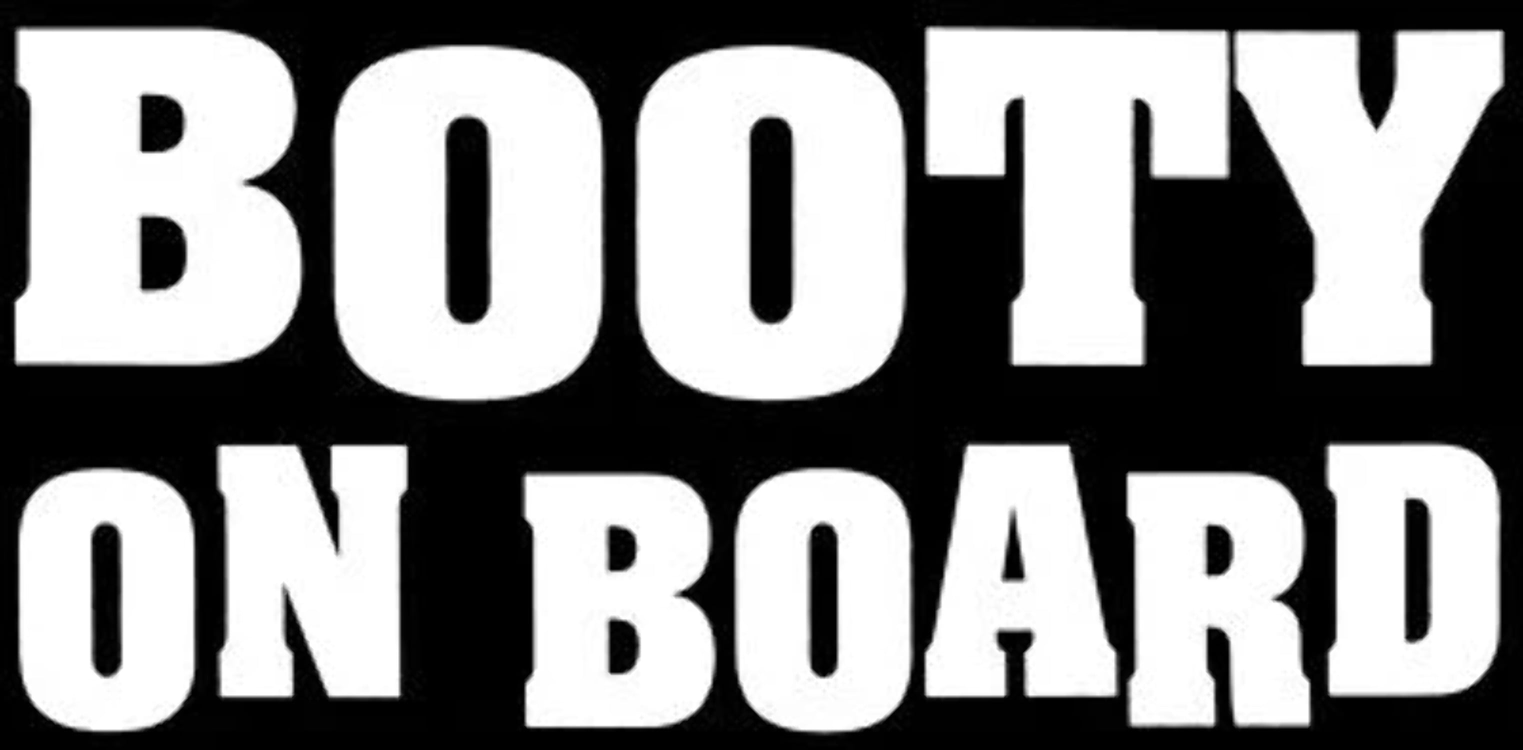 Booty On Board Black White Vinyl Decal Bumper Sticker - Walmart.com