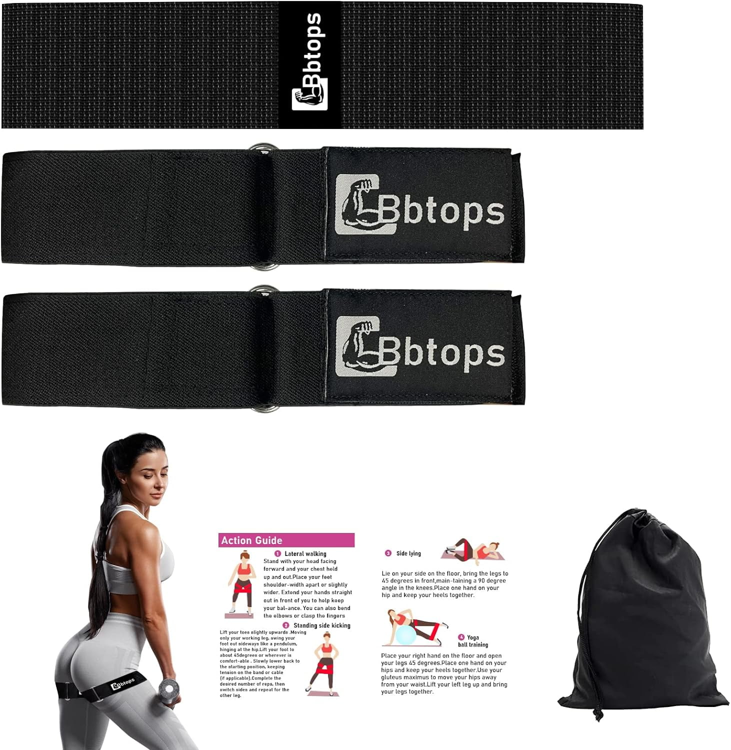 Booty Workout Bands for Women Glutes (3pcs Bands),Restriction Bands for ...
