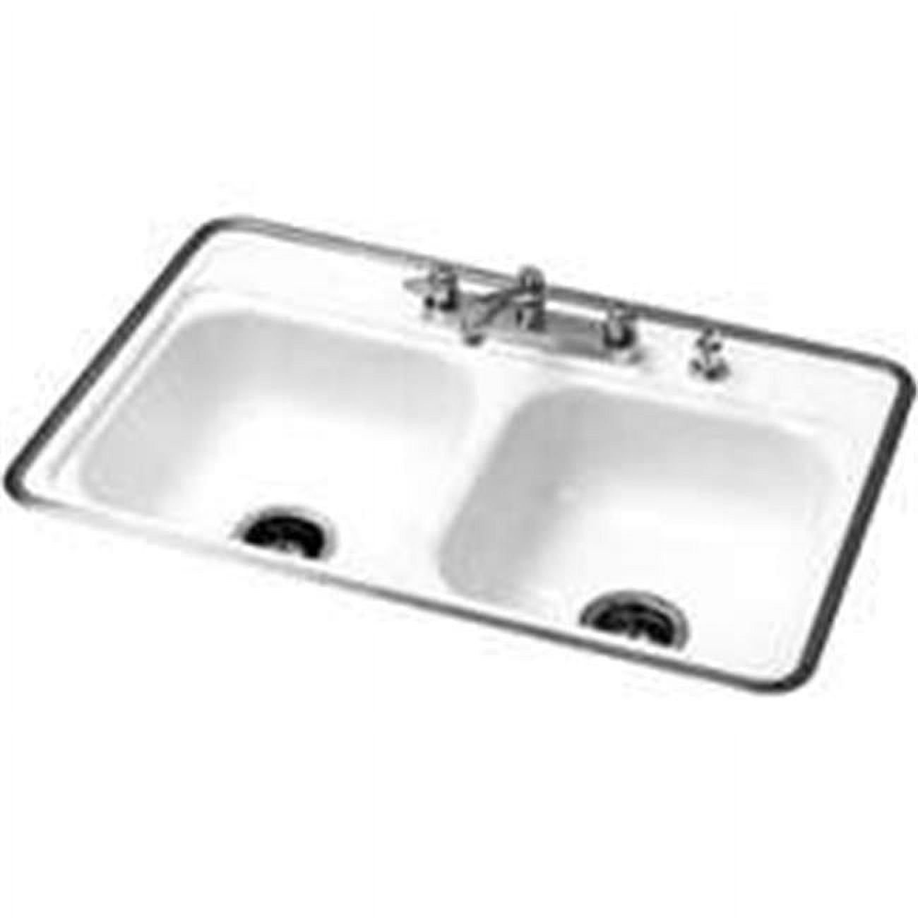 Bootz Plbg Fixtures 031-2781-06 Kitchen Sink Steel Double, 32 x 21 In ...