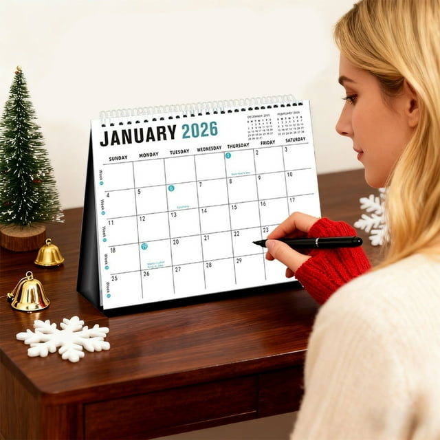 Boovnll 2026 Calendar, 18-Months Desk Calendar from Jan. 2026 - Jun ...