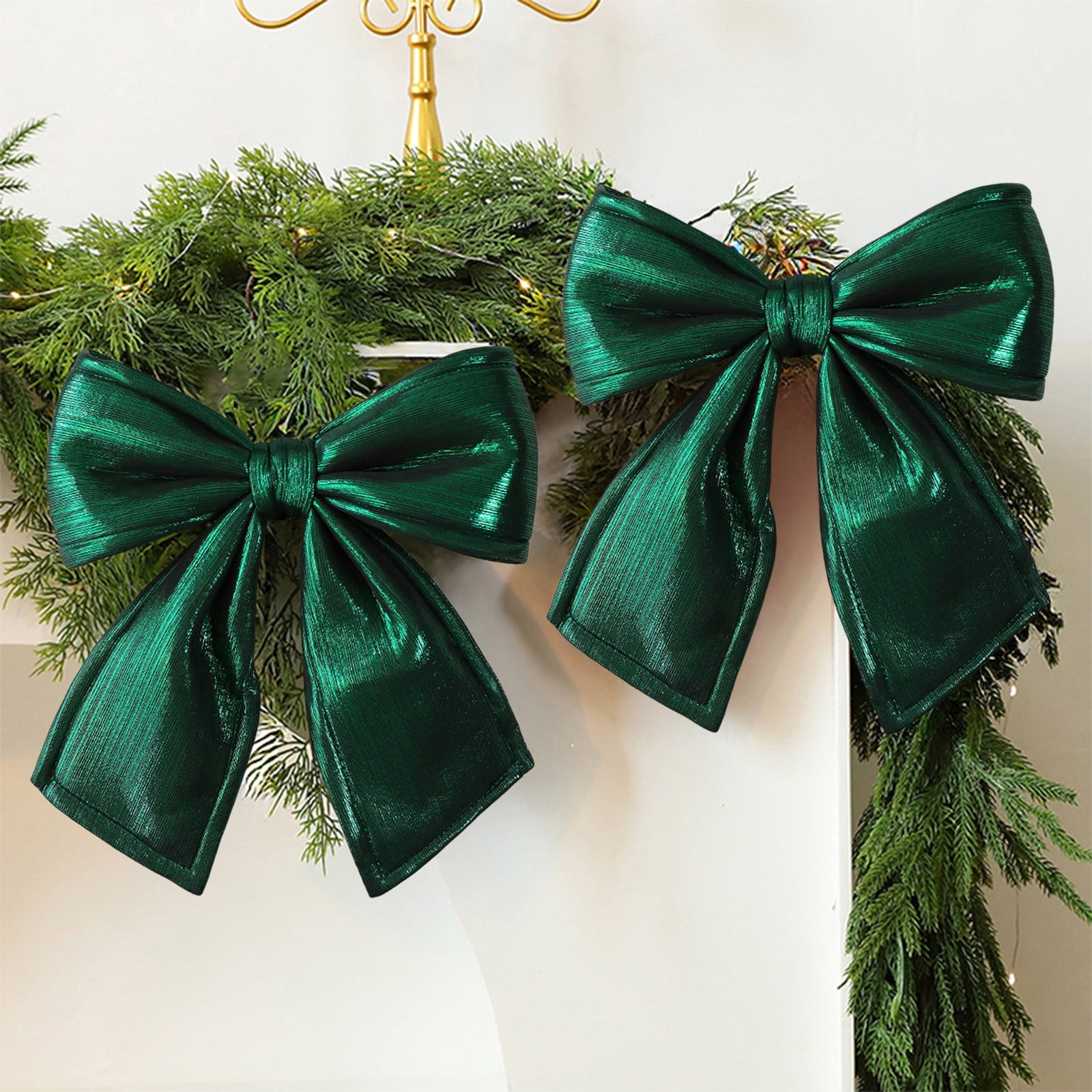 Boovnll Christmas Bows, 12x14" Large Glitter Christmas Tree Topper Bows ...