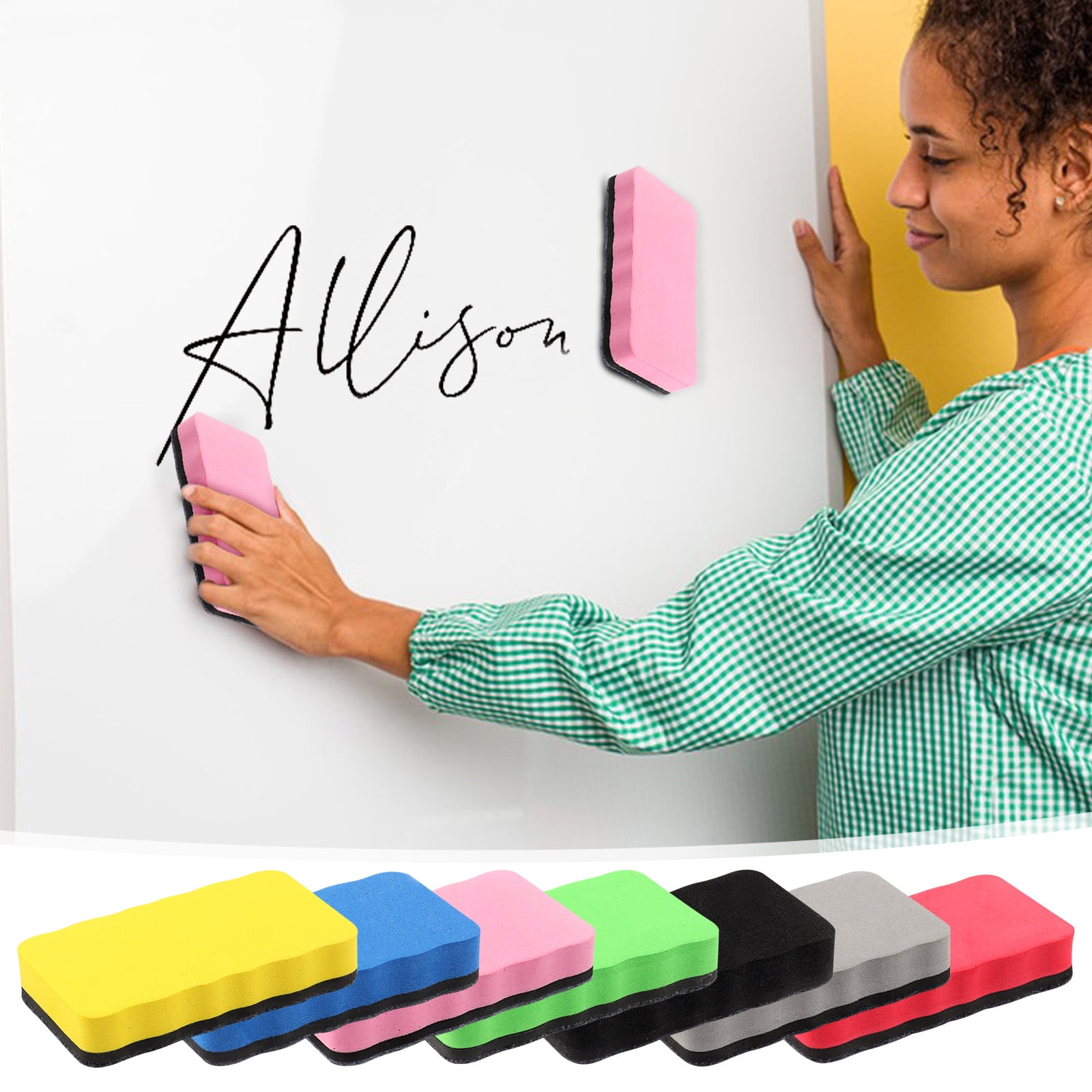 Boovnll Dry Eraser, Reusable Magnetic White Board Markers Cleaning Pads ...