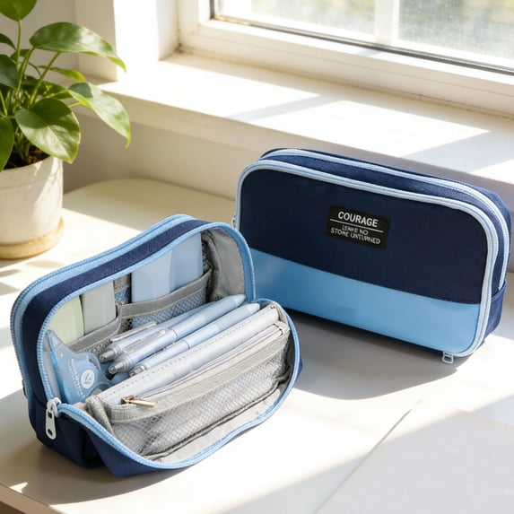 Boovnll Pencil Pouch Multifunction Large Capacity Multilayer Coin Pouch ...