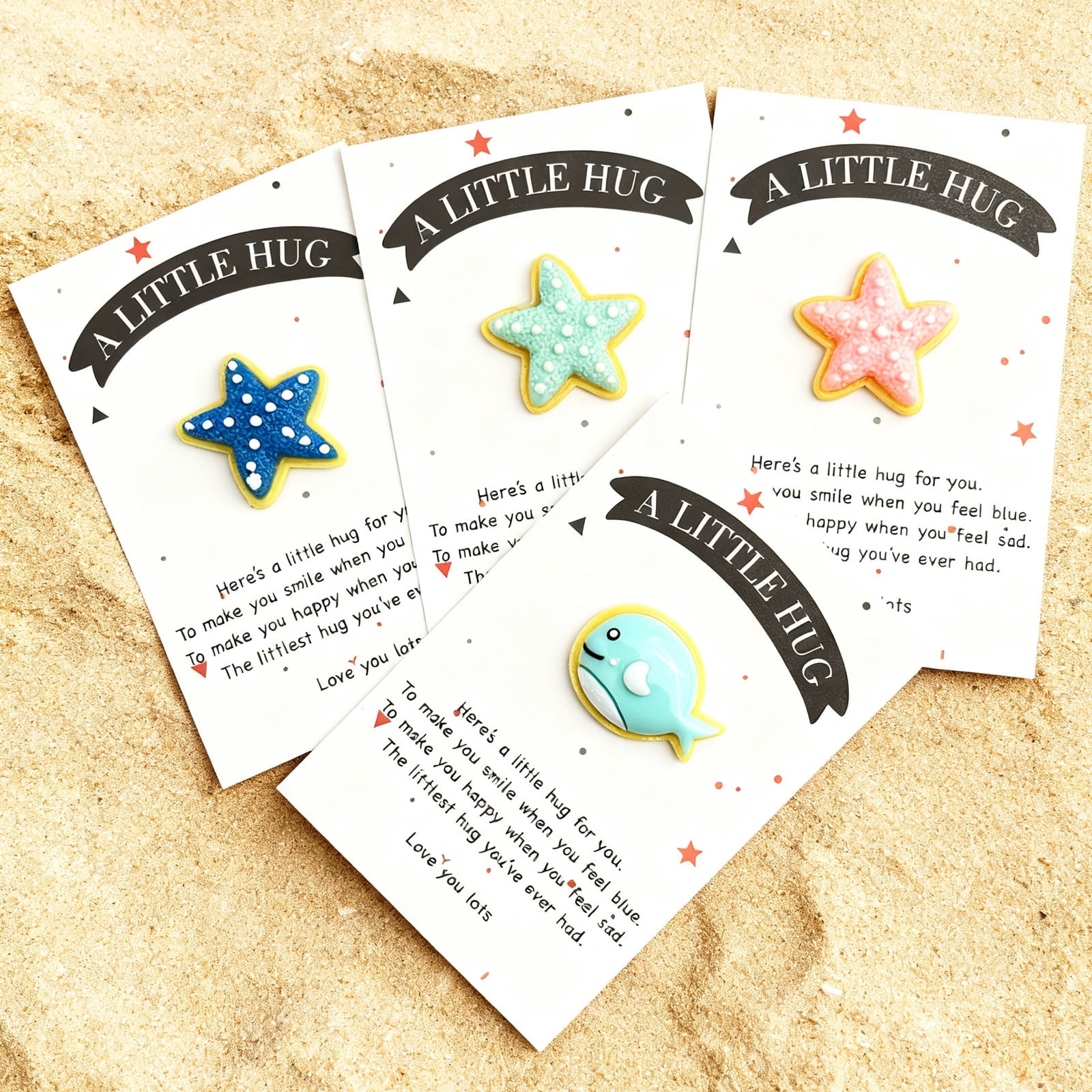 Boovnll Pocket Hug Cards with Cute Mini Sea Animals Stones DIY ...