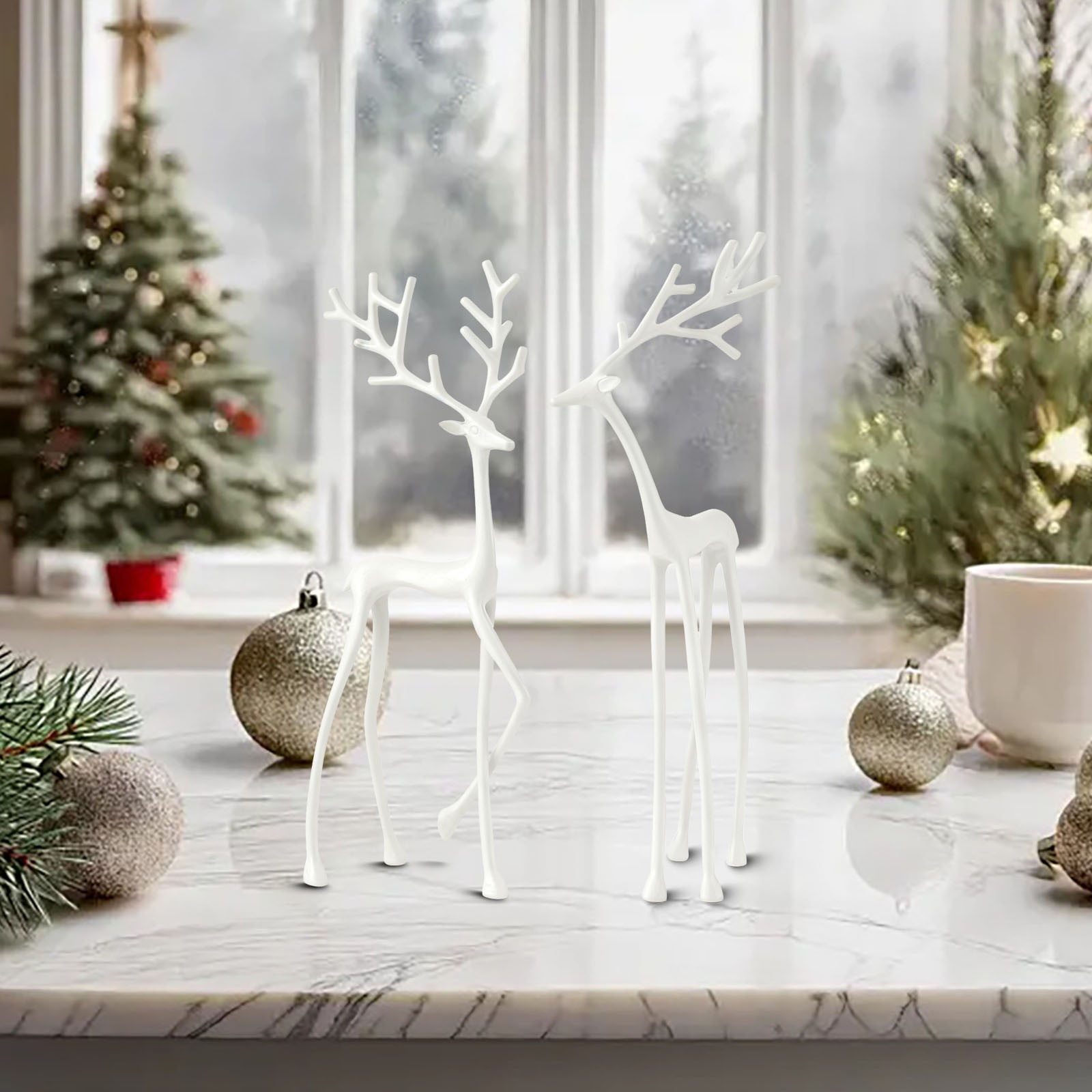 Boovnll Reindeer Christmas Decor, Reindeers Figurines Xmas Reindeer for ...
