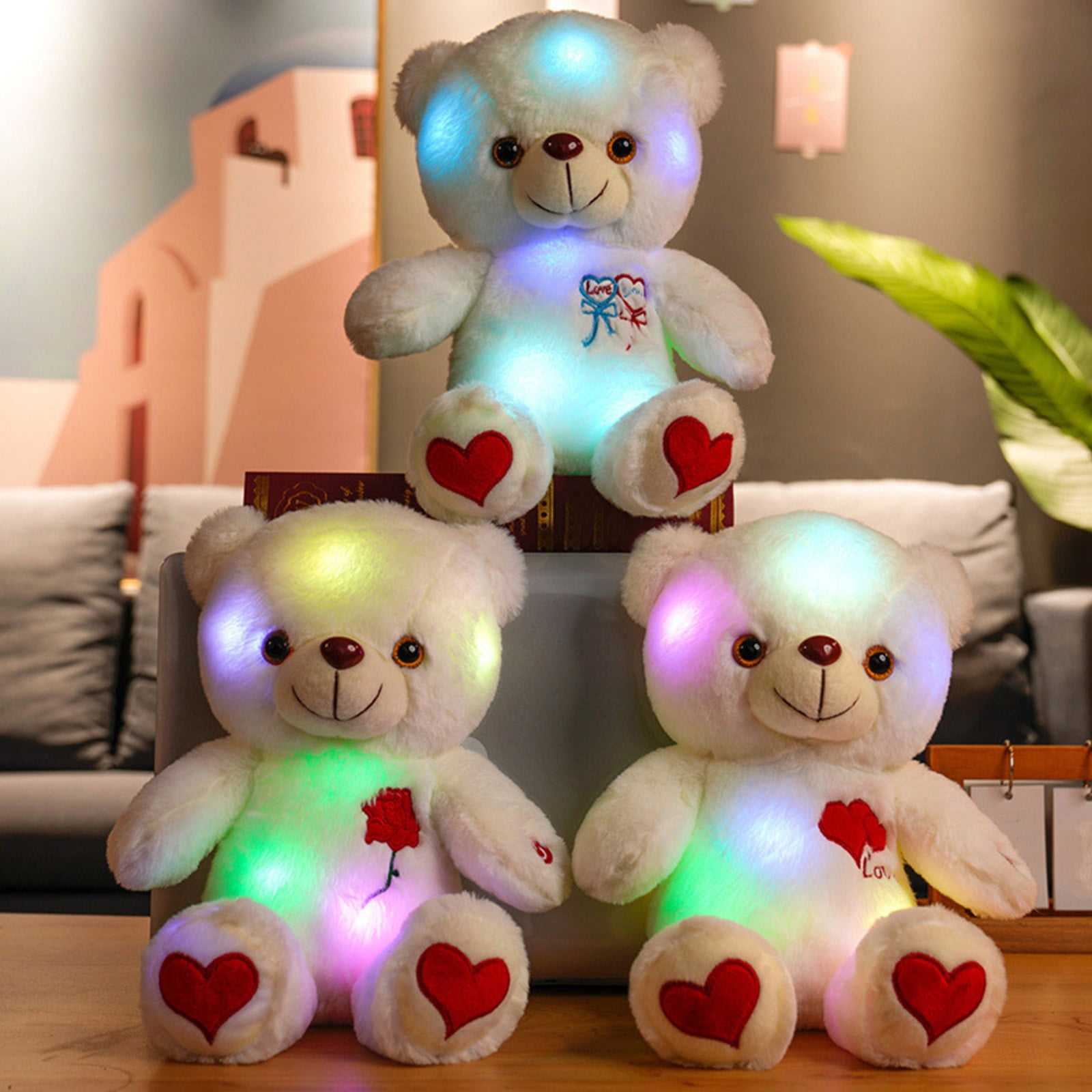 Boovnll Teddy Bear, 10" Cute Soft Plush Bear Cuddly Plushies Stuffed ...